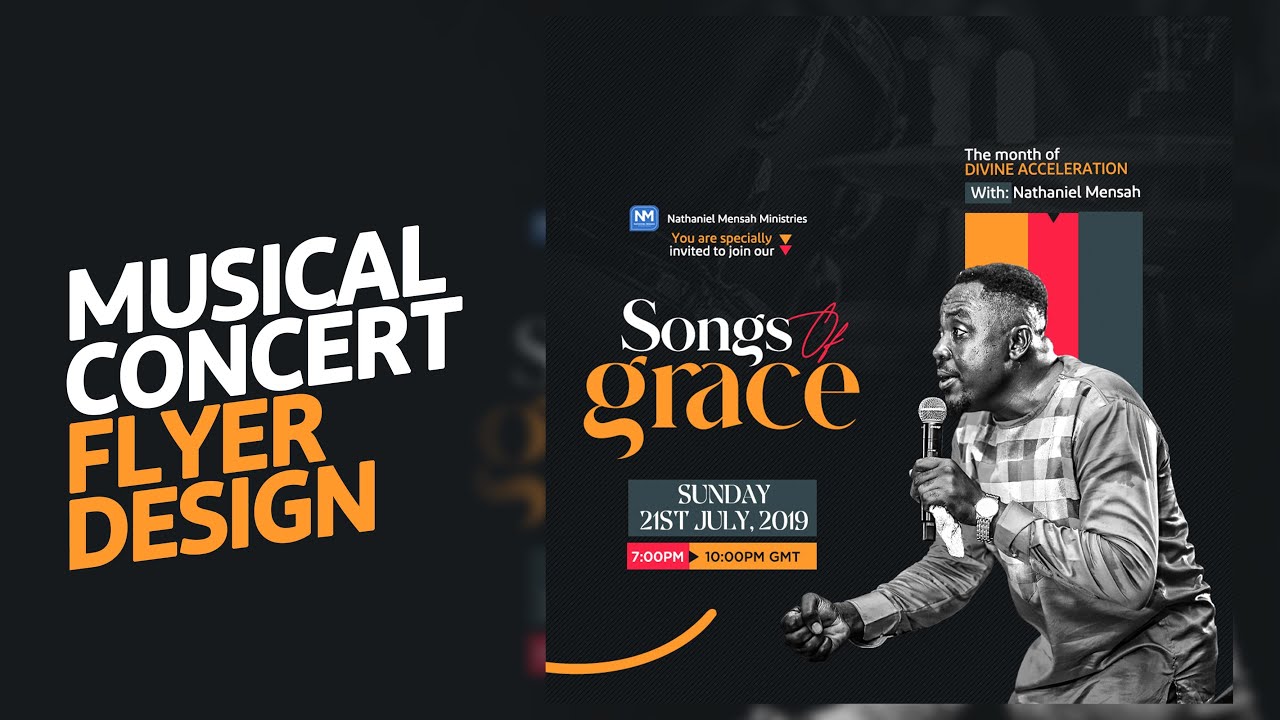 How to design a musical concert flyer in Adobe Photoshop - YouTube