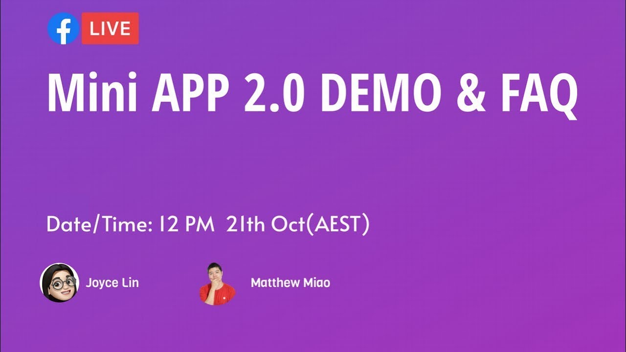 Mini app 2.0 demo & FAQ - YouTube
