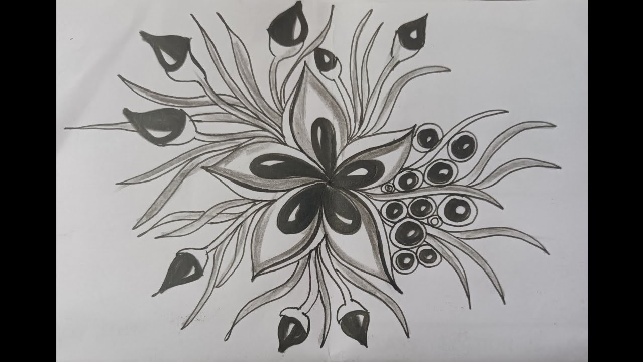 Zentangle flower pattern | flower zentangle | patternart | #zentangle # ...