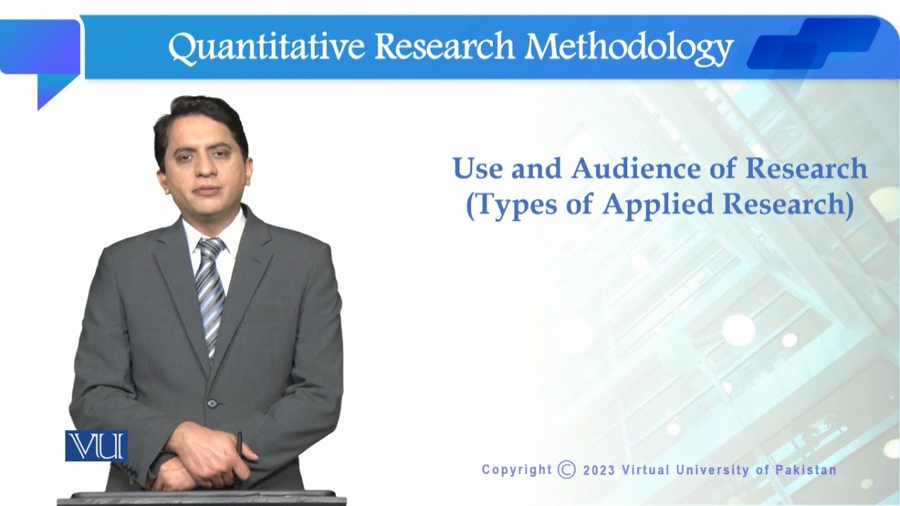 Types of Applied Research | Quantitative Research Methodology | SOC509 ...