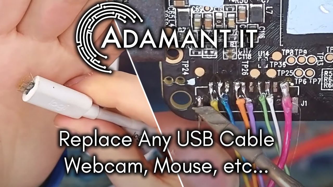 How to replace a USB cable with no pinout - #425 - YouTube