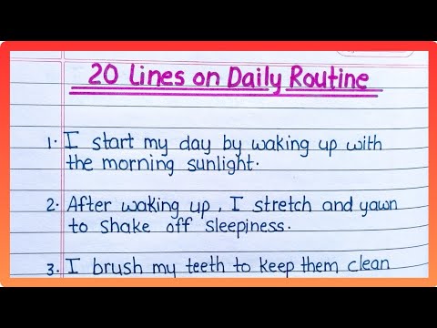 20 Lines On My Daily Routine in English | My Daily Routine Essay ...