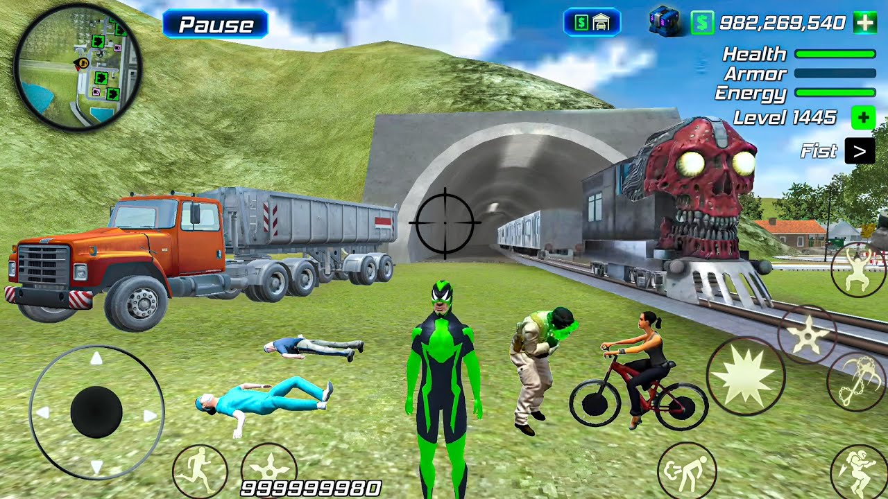 Rope Frog Ninja Hero Strange Gangster - Driving New ConstructionTruck ...
