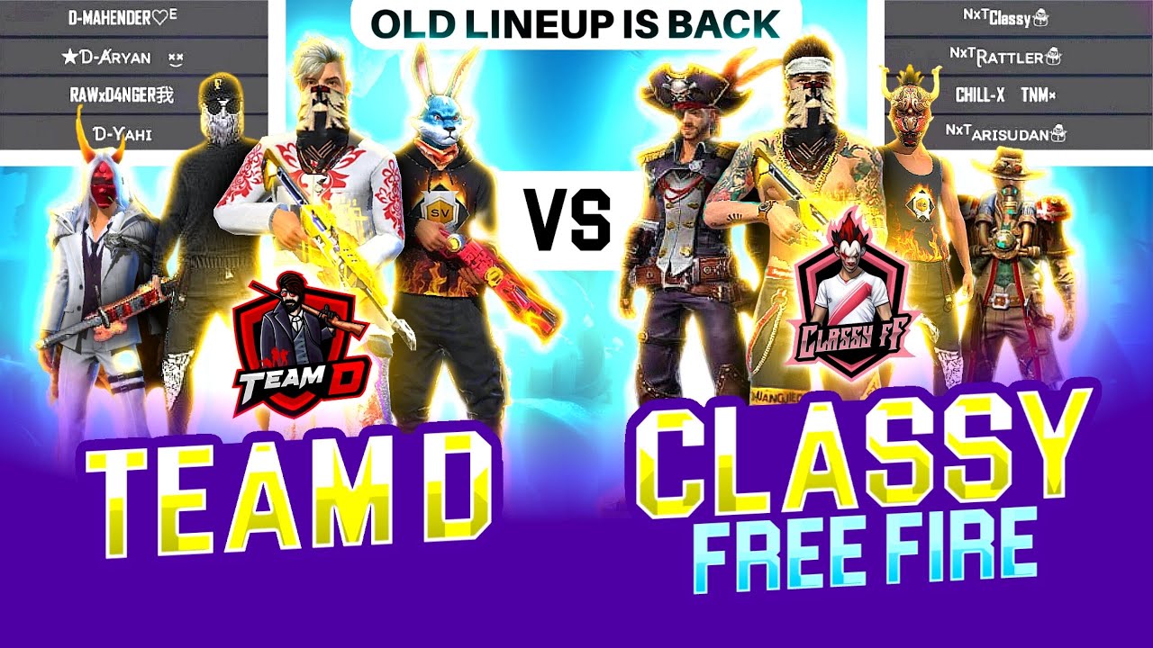Old Lineup Is Back 🔥Team D Vs Classy Free Fire 🔥 | Garena Free Fire ...