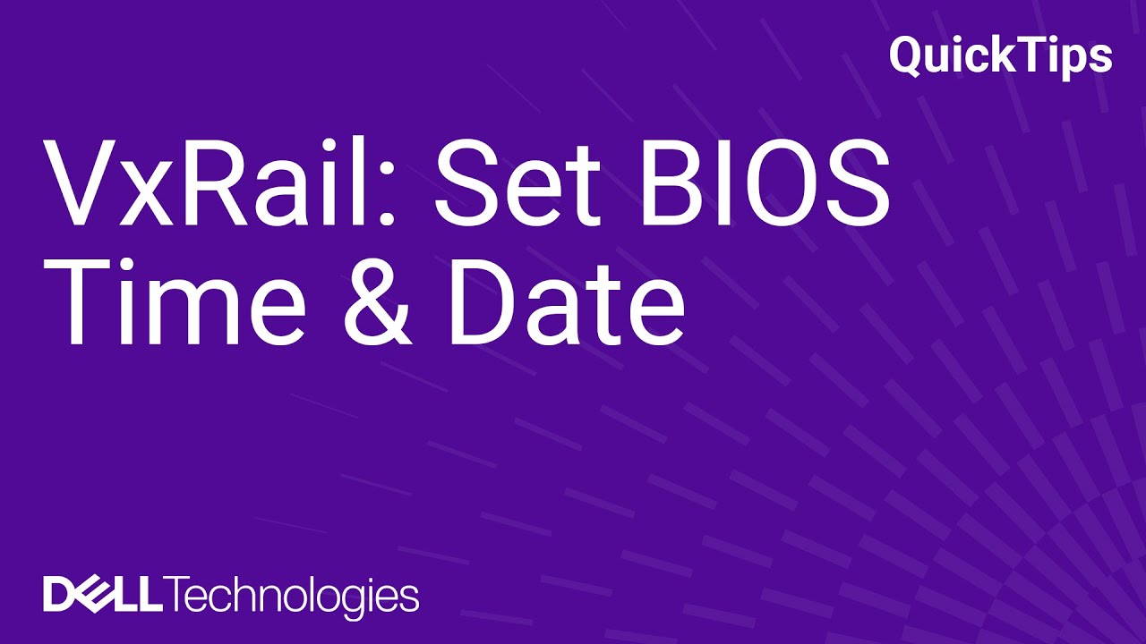 How to change the System Settings Bios Time and Date for VxRail - YouTube