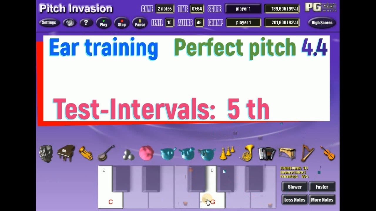Ear training 4.4 Intervals Perfect 5 th / Интервалы ч 5 - YouTube