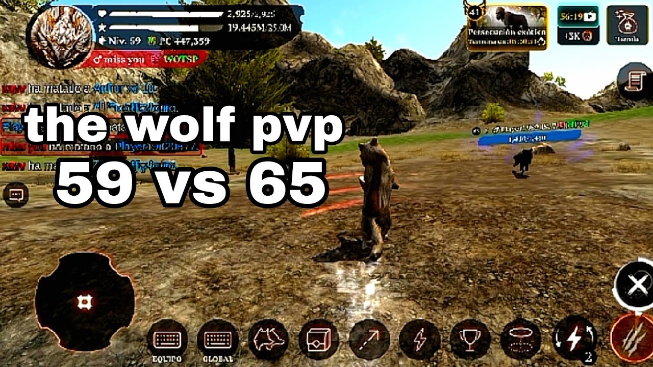 pvp the wolf 59 vs 65 - YouTube