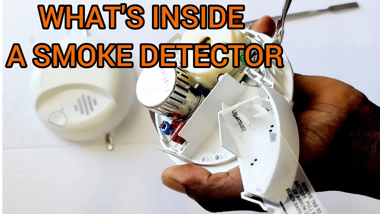 what does the inside of a smoke detector look like - YouTube
