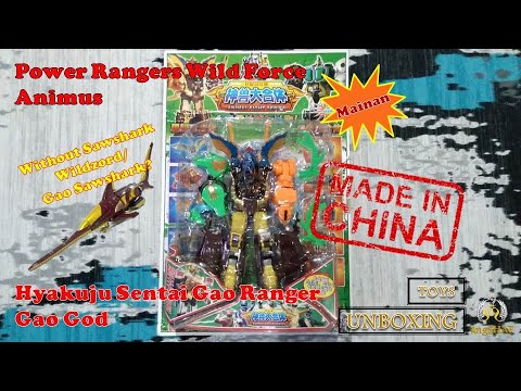 Unboxing Toy Power Rangers Wild Force Animus (Hyakuju Sentai GaoRanger ...