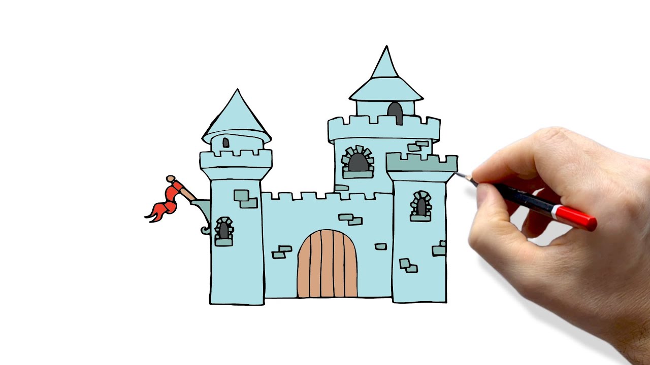 Amazing Castle Drawing Trick for Kids! - How to draw an old castle ...