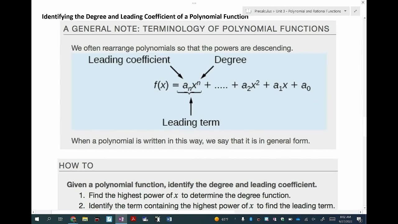 3.3 - Power Functions and Polynomial Functions - YouTube