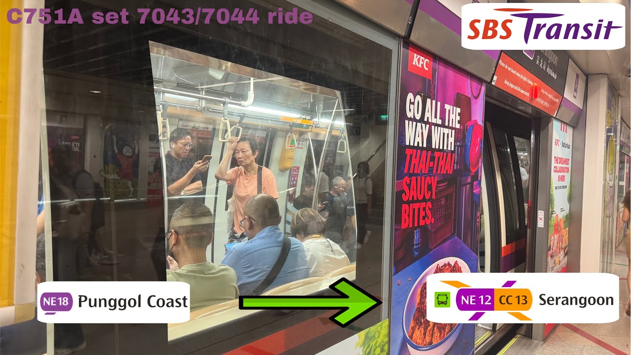 (Last unrefurbished C751A left) C751A set 7043/7044 ride from NE18 ...