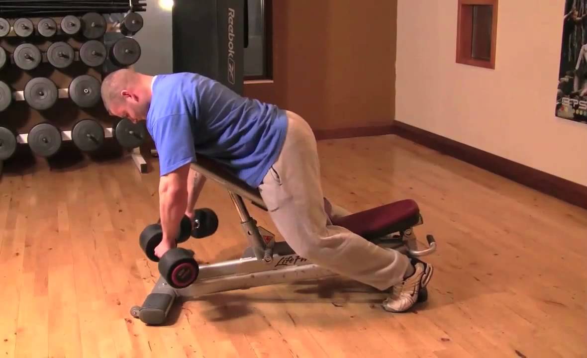 Dumbbell Incline Row - great back exercise - YouTube