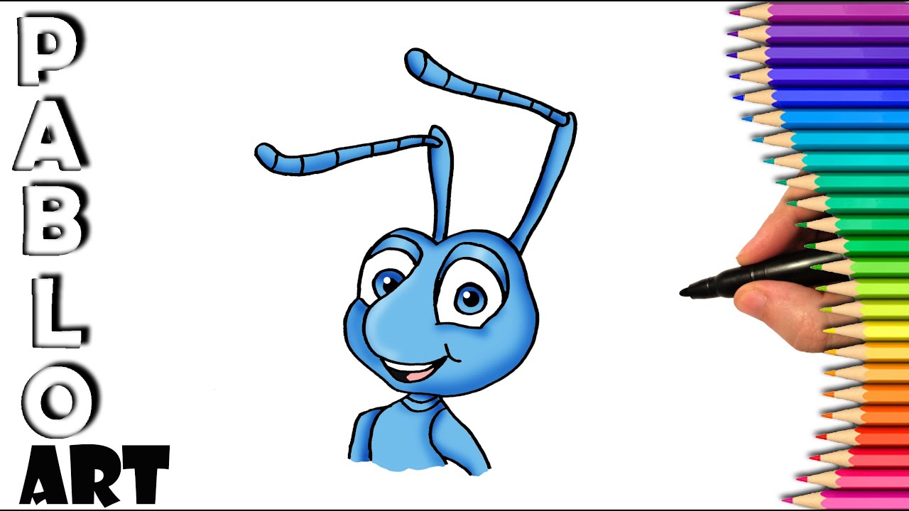 How to draw Flik from a Bug's Life | Learn to Draw step by step - YouTube