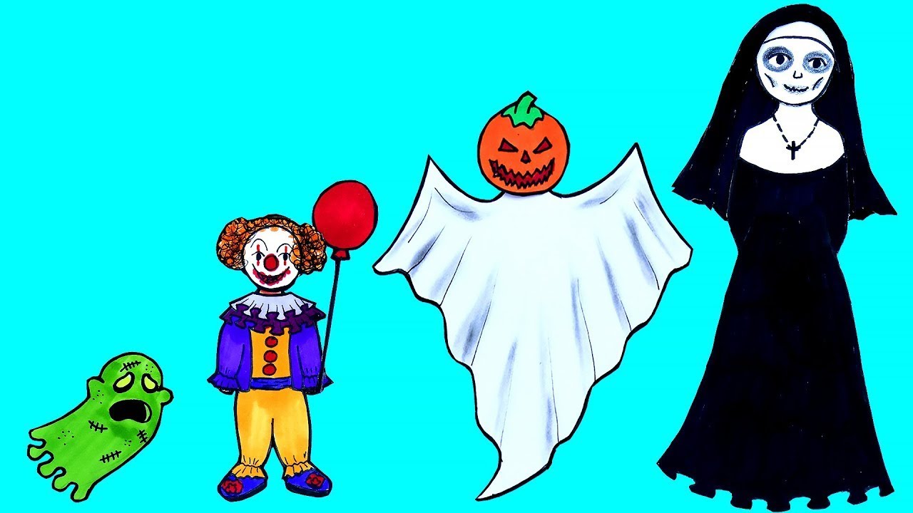 Paper Dolls Dress Up - the Nun Ghost and Pumpkin Ghost Papercrafts ...