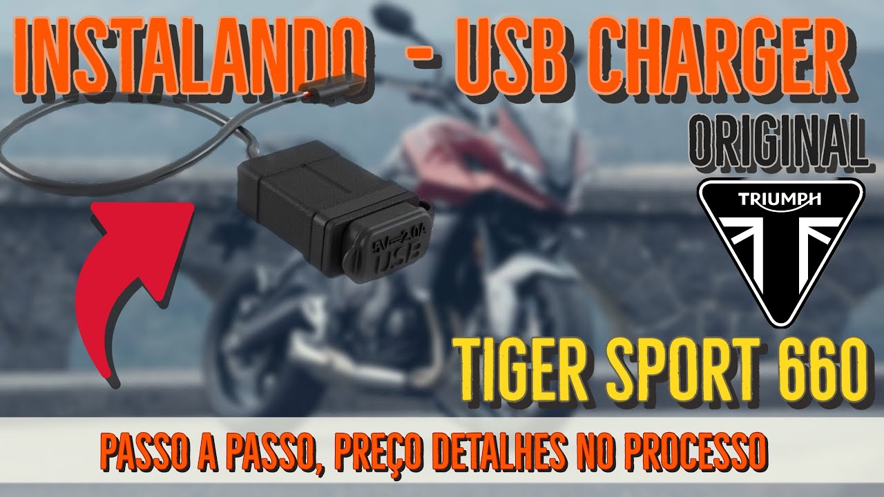 USB Charger Kit Original Tiger Sport 660 - Passo a Passo - YouTube