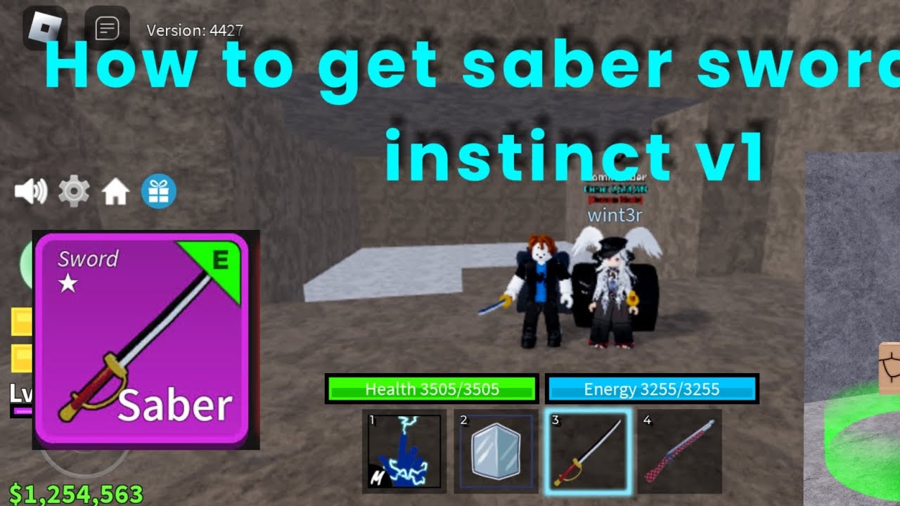 How to get saber sword and instinct v1 in blox fruit - YouTube