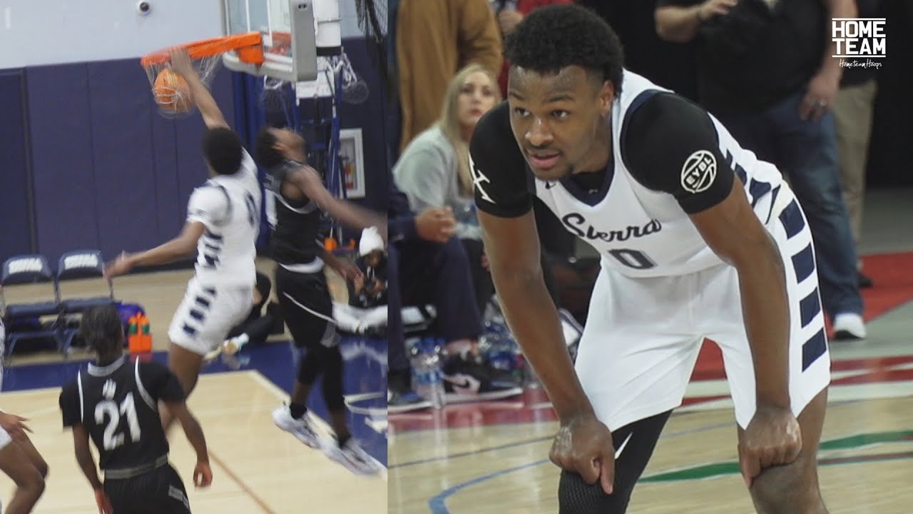 Bronny James Highlights from First Games of his Senior Season - YouTube