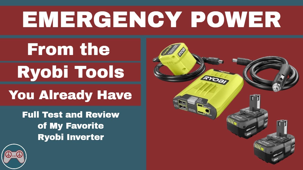 Emergency power from Ryobi 18V Inverters - Stay Prepared! - YouTube