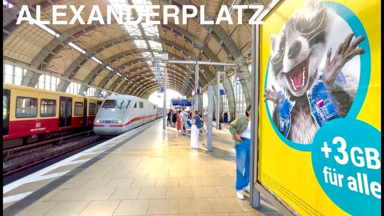 BERLIN-ALEXANDERPLATZ - ICE 1 Durchfahrt Gleis 2 - YouTube