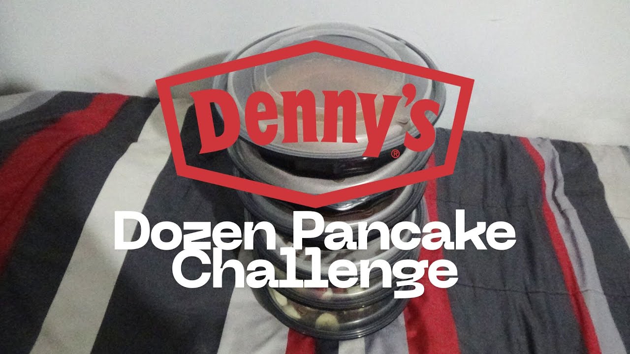 Denny's Dozen Pancake Challenge - YouTube