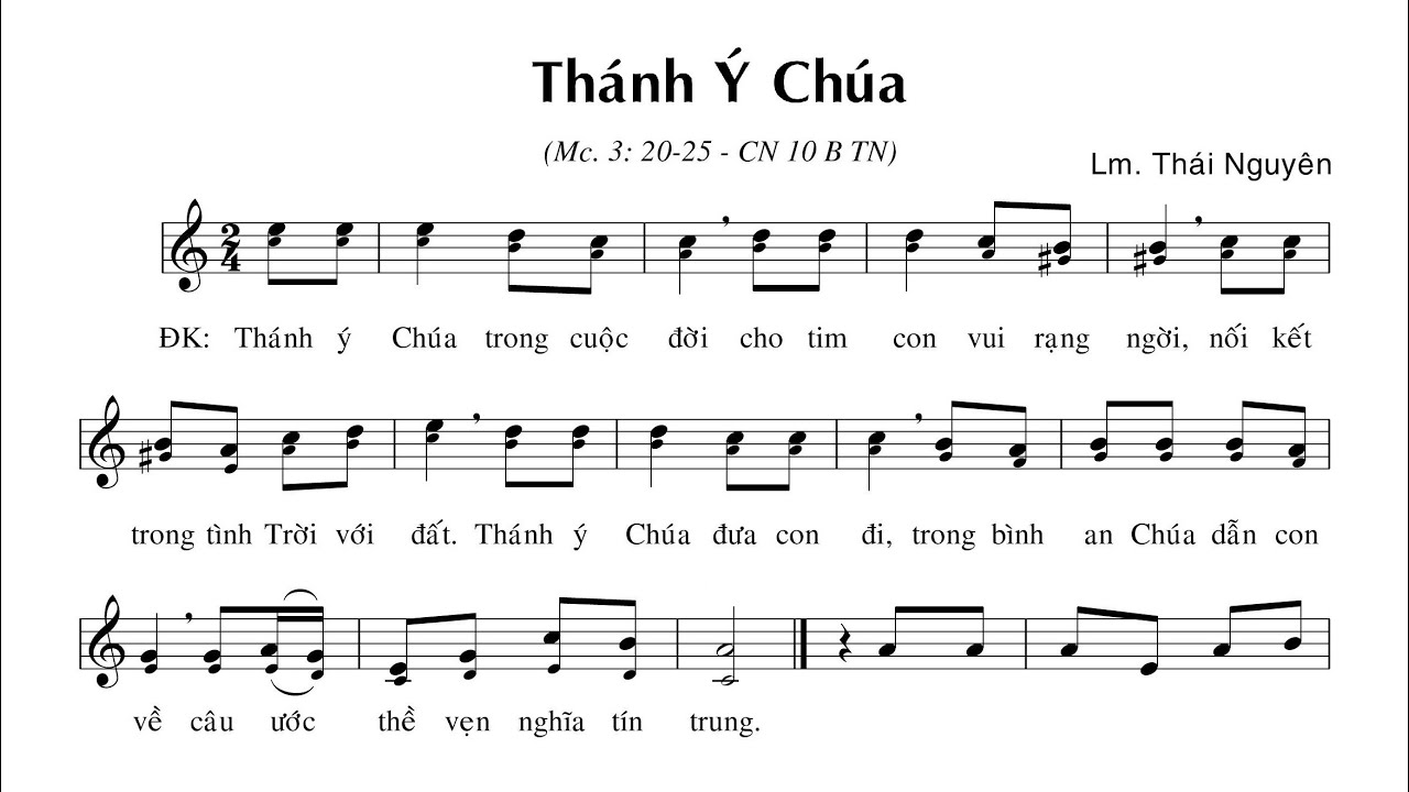 Thánh Ý Chúa (Sáng Tác: Lm. Thái Nguyên) - Ca Len Di | Lyrics - YouTube