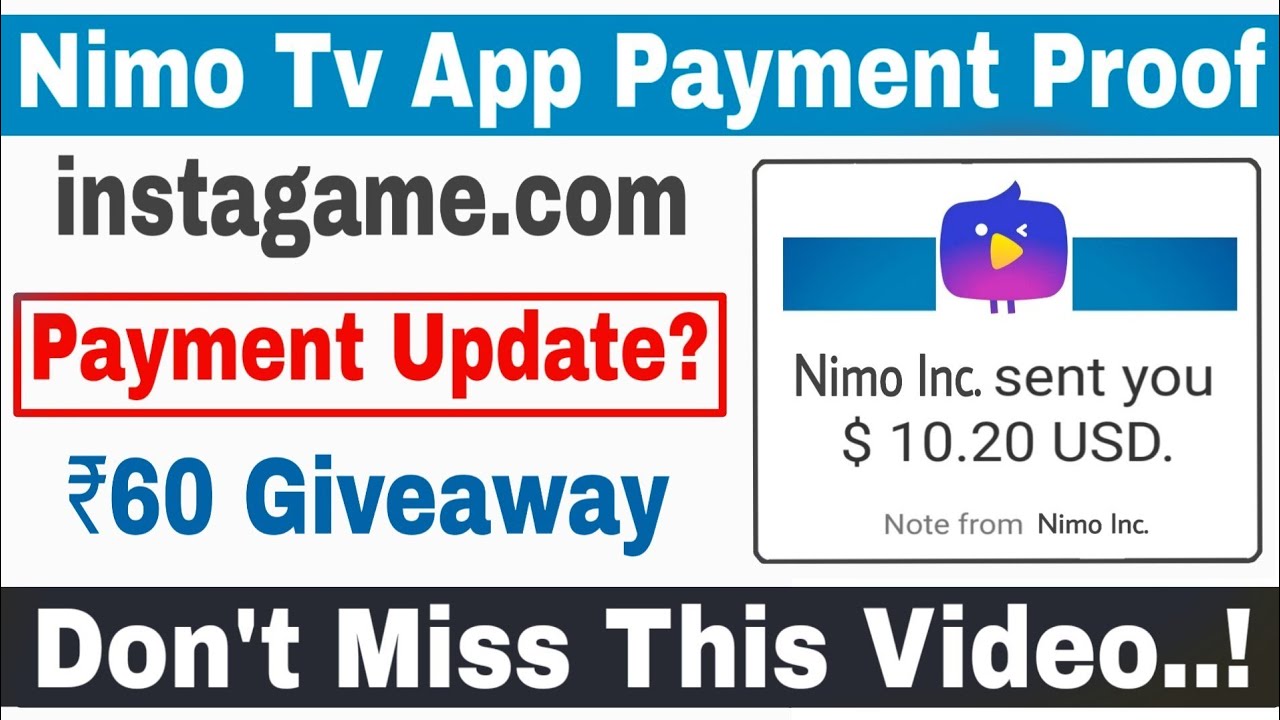 Nimo Tv App Payment Proof🔥| Nimo Tv App Payment Proof | Live Streaming ...