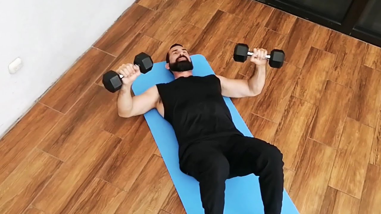 Pectoral press de pecho acostado - YouTube