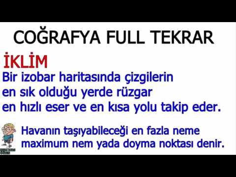 2 Dk'da Coğrafya Full Tekrar- 9 İklim TYT