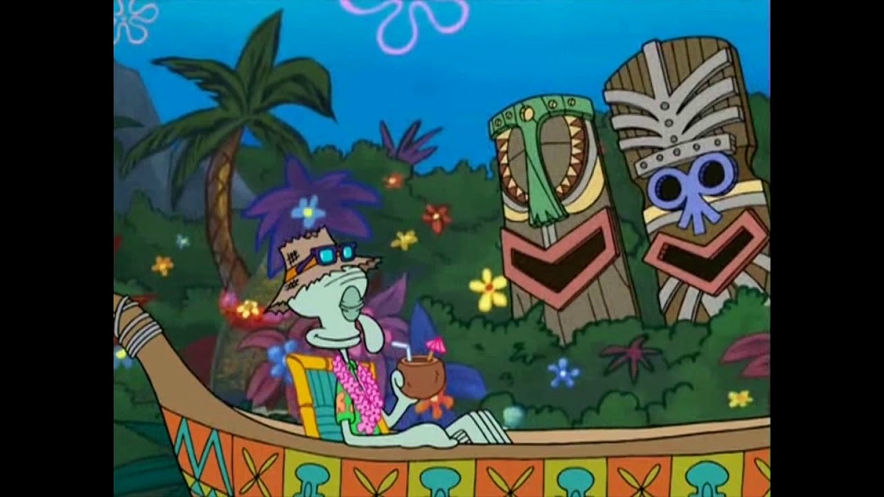 SpongeBob SquarePants - Squidward's Tiki Land song (Finnish) - YouTube