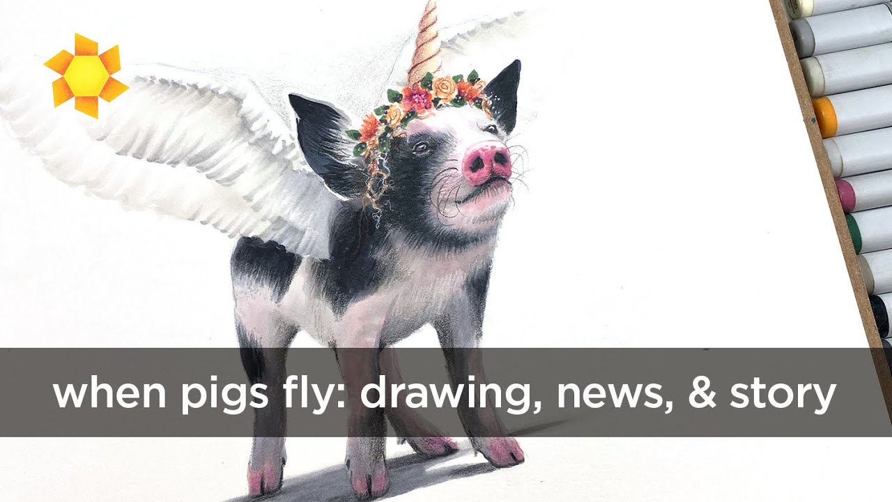 When Pigs Fly Drawing