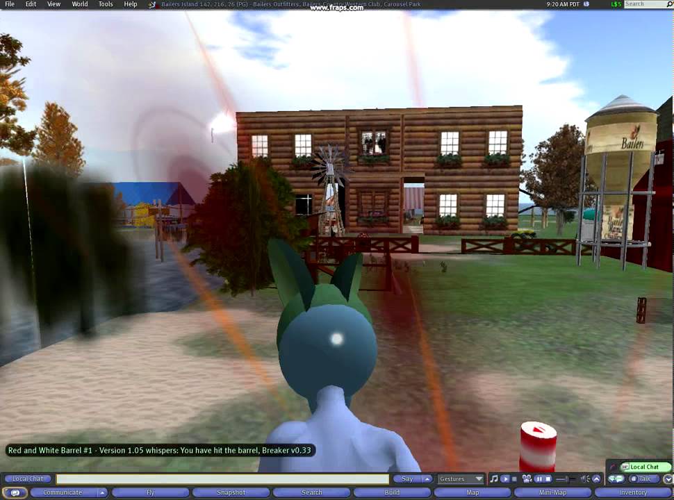 Blue weasel furry is grief-bomb attacked in Second Life - YouTube