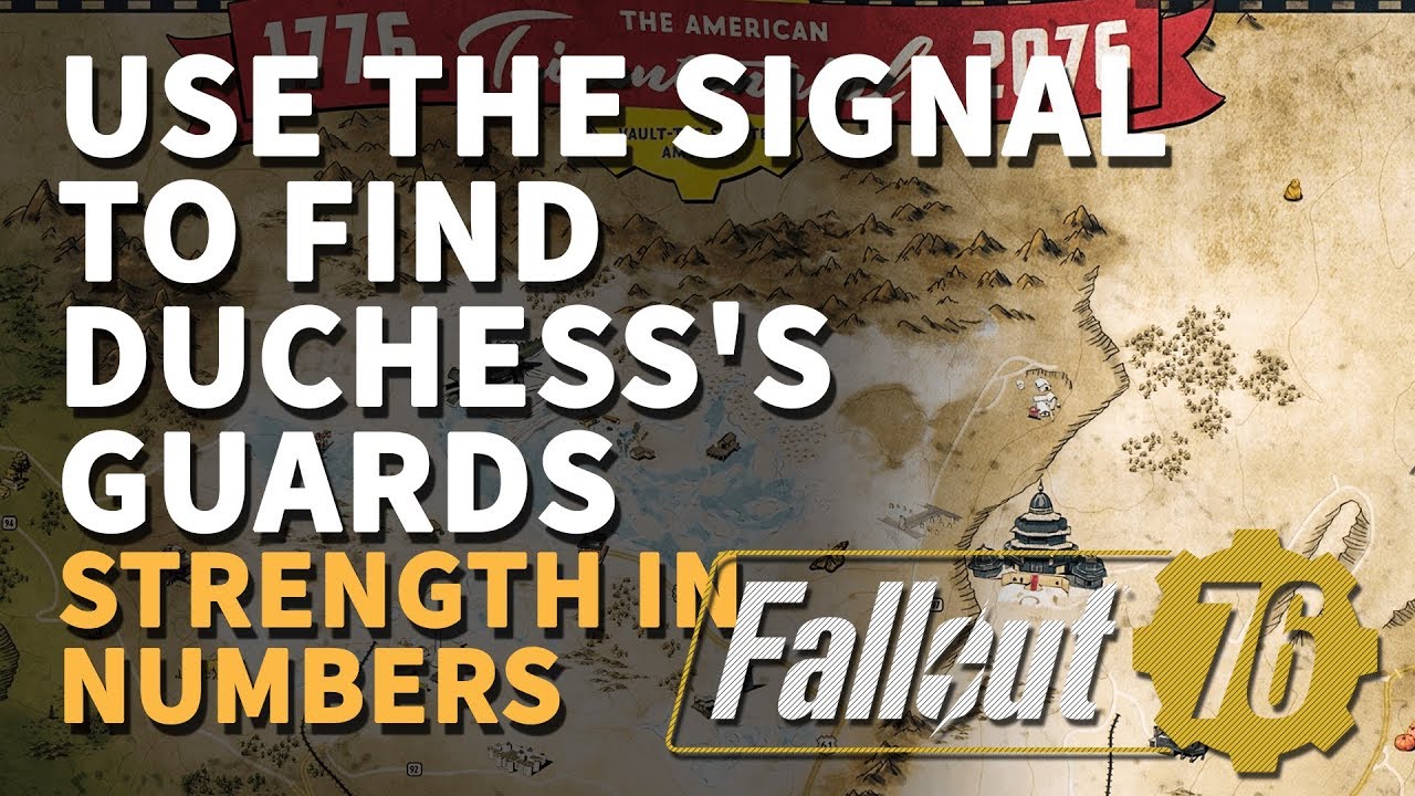 Use the signal to find Duchess's guards Fallout 76 - YouTube