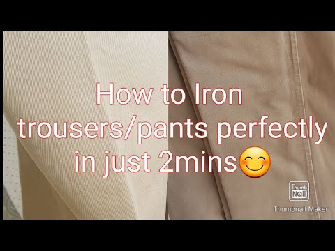 How to press dress pants perfectly at home || how to Iron trousers ...