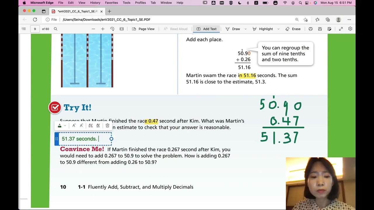 EnVision Math 6 Lesson 1-1 Fluently Add, Subtract, and Multiply ...