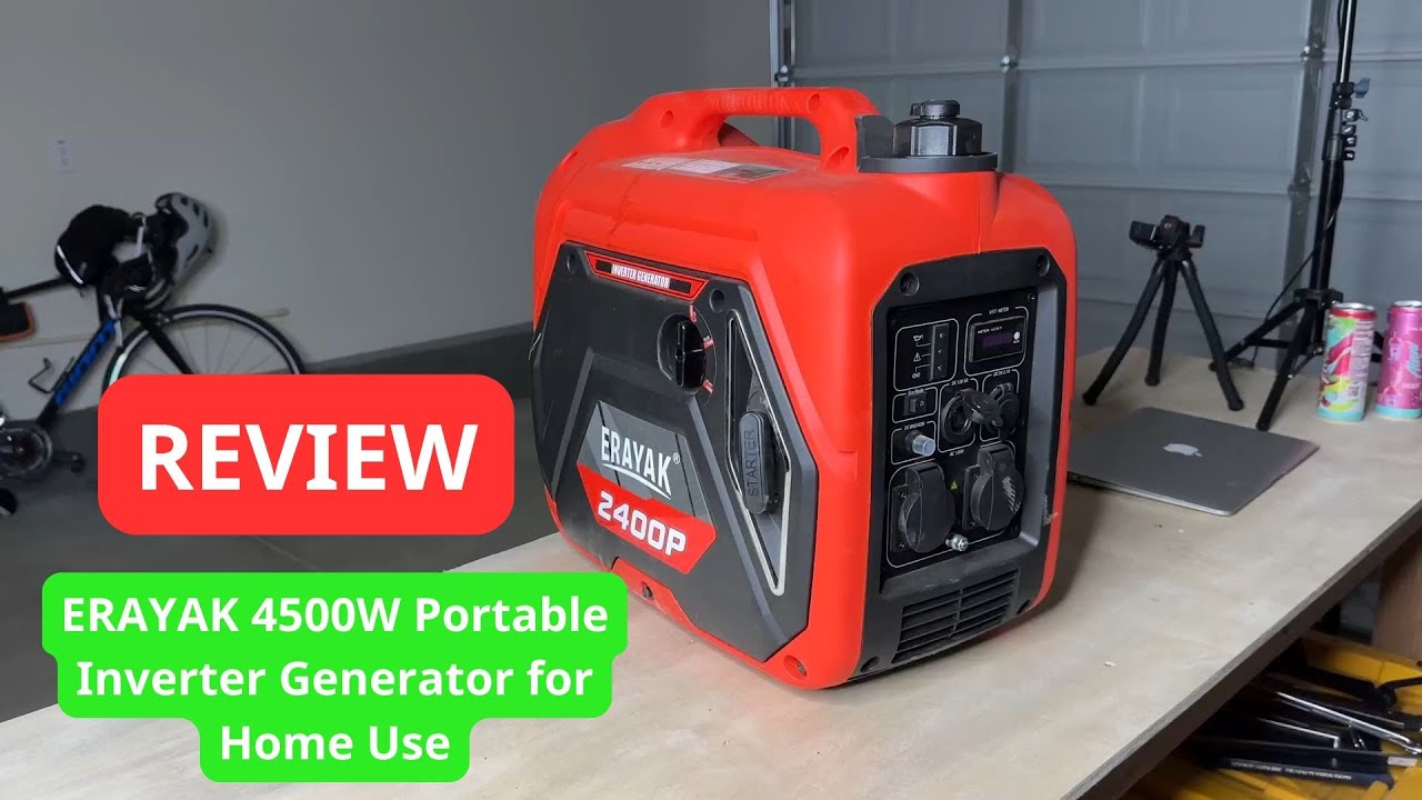 ERAYAK 4500W Portable Inverter Generator for Home Use - YouTube