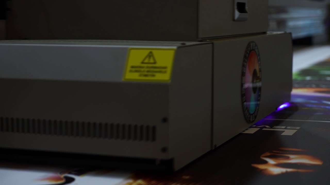 GALAXY 520 HYBRID UV BASKI MAKİNESİ - YouTube