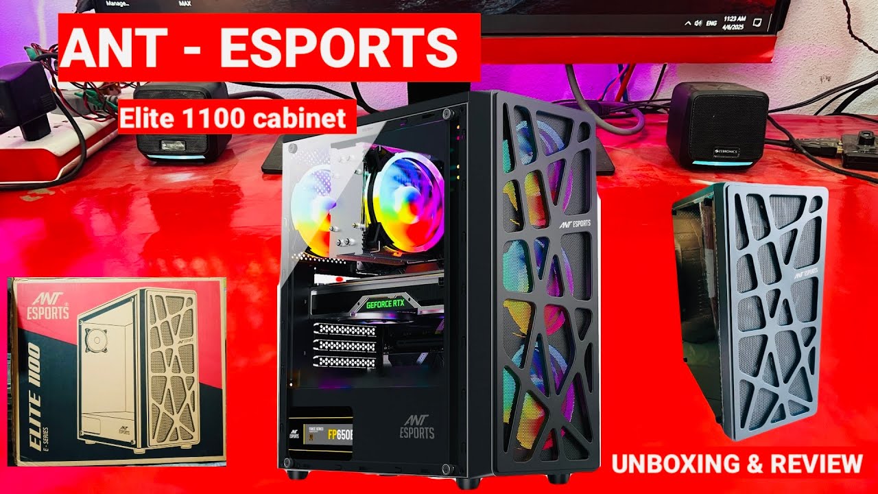Ant Esports Elite 1100 | Gaming Cabinet | 4 Rainbow Fans 😍 - YouTube