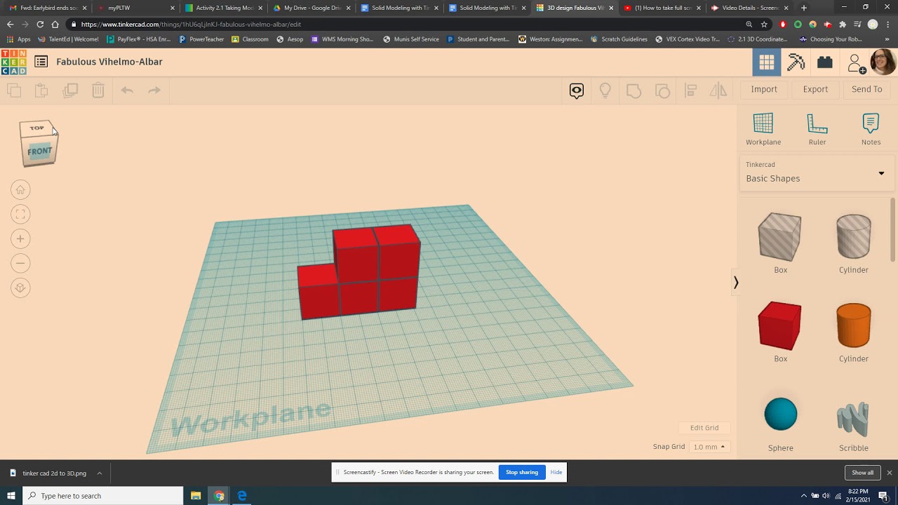 TinkerCAD Get Converted: 2D to 3D #1 Answer Key - YouTube