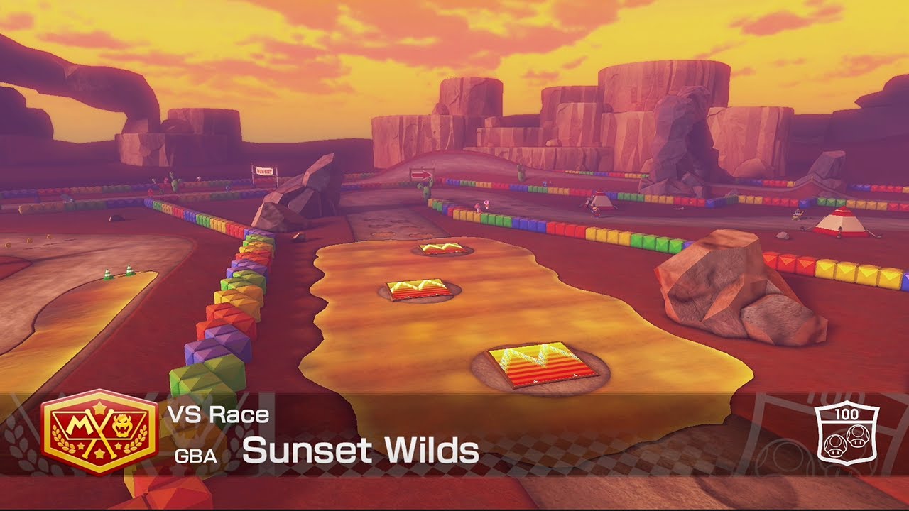 Mario Kart 8 Deluxe GBA Sunset Wilds - YouTube