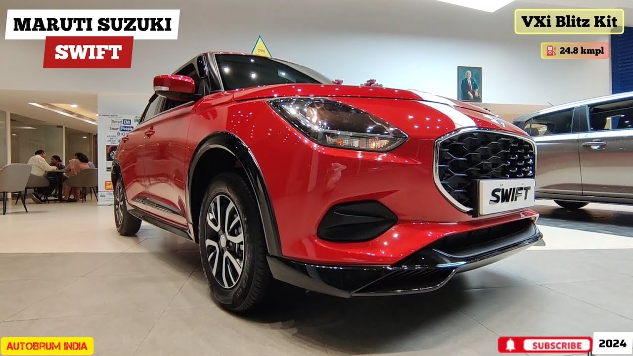 2024 Maruti Suzuki Swift 😍 VXi with Blitz Kit | माईलेज 24.8 kmpl ⛽ ...