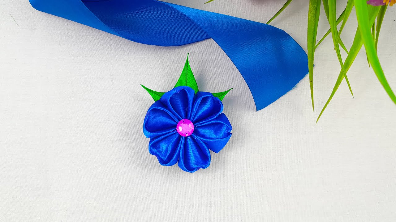 Amazing!!! Ribbon Flower making | Easy Sewing Hack | Hand Embroidery ...