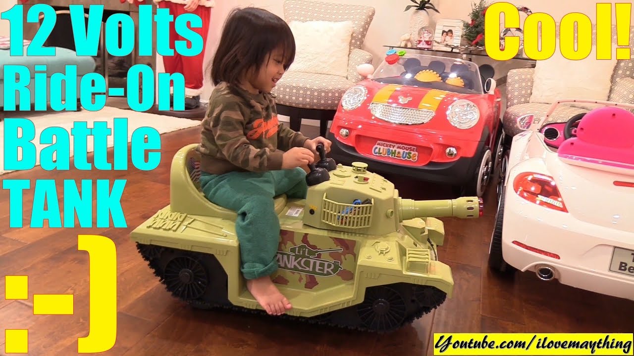 My Kids' Battle TANK! Kids Driving a TANK! 12 Volts Ride-On Toy for ...