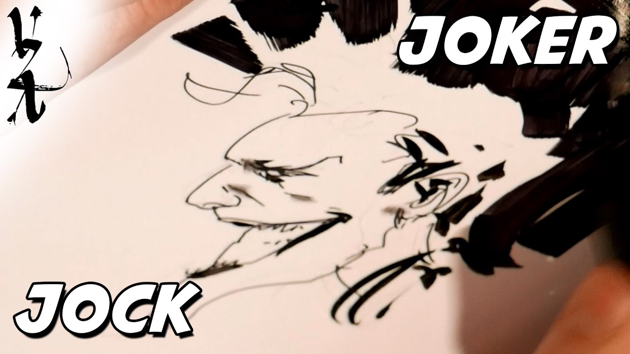 Jock drawing the Joker Profile - YouTube