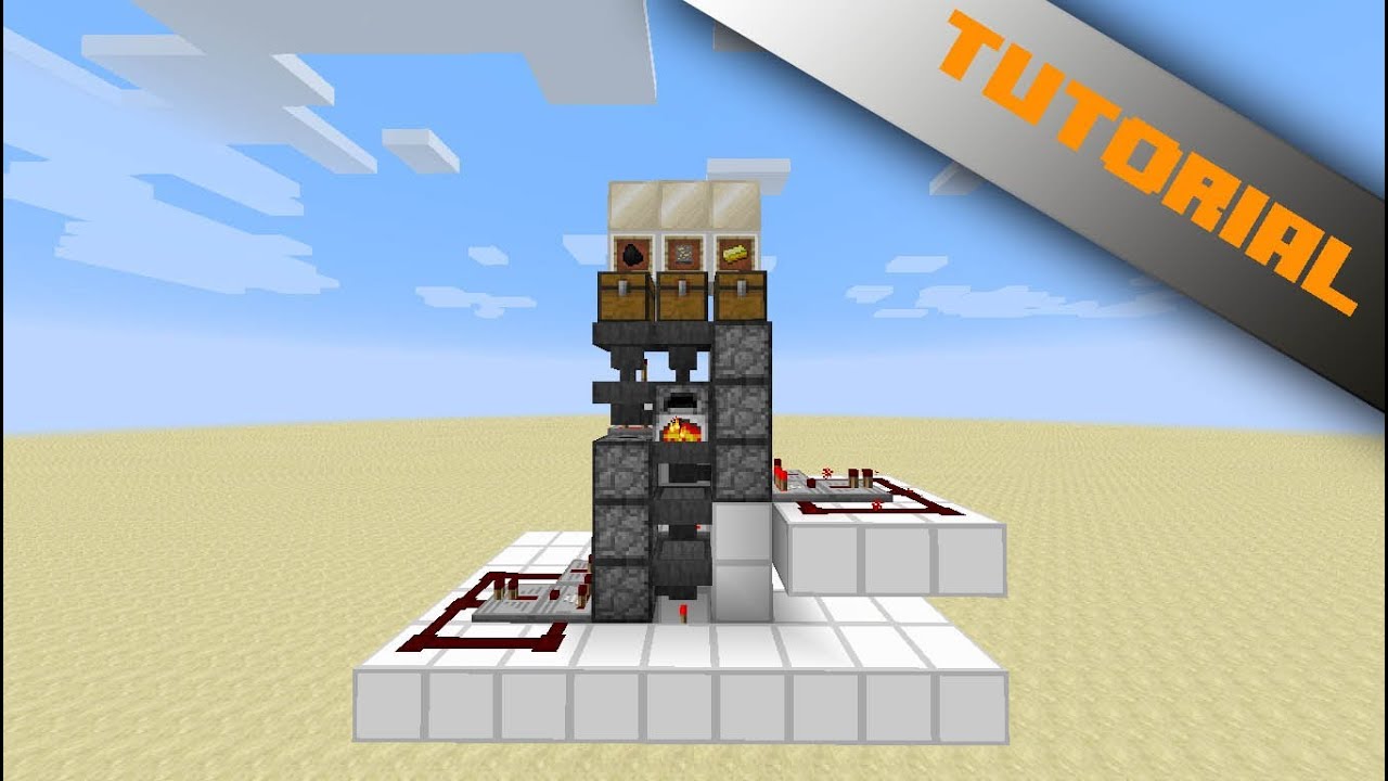 Auto Cooker With Charcoal Sorter [Minecraft Tutorial] - YouTube