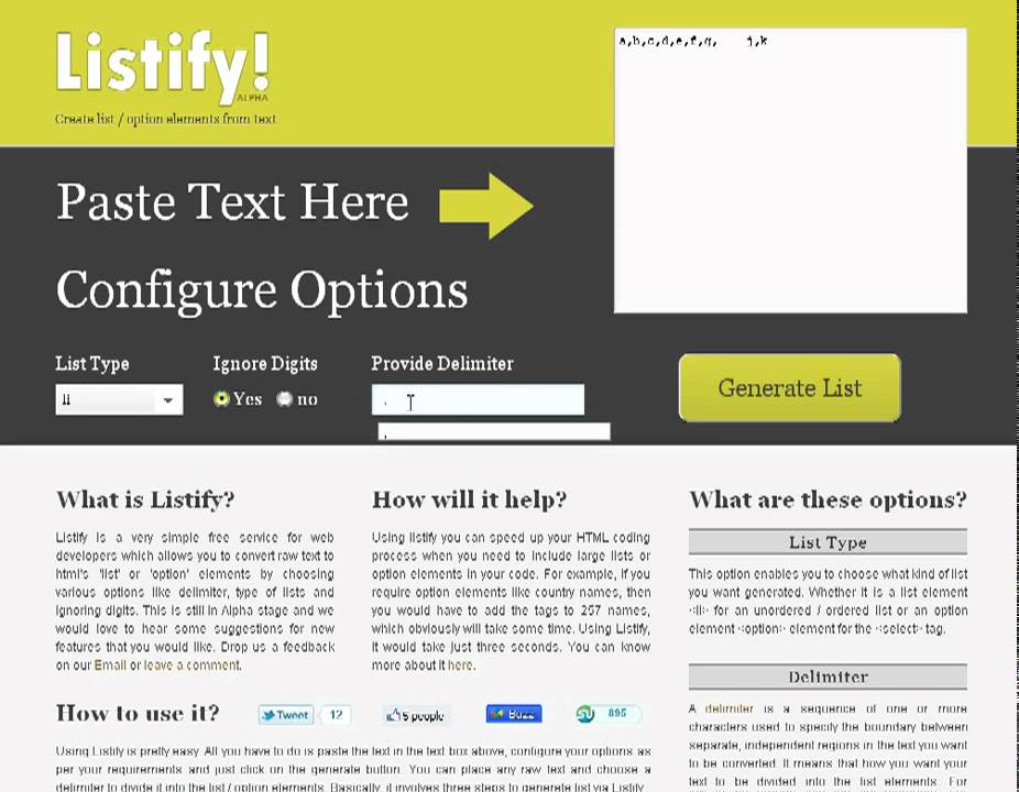 Listify Convert Raw Text To Li option HTML Elements YouTube Listify Convert Raw Text To Li option HTML Elements YouTube