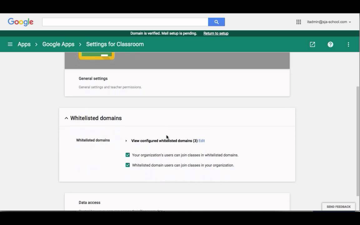 Whitelisting Other School Domains for Google Classroom - YouTube