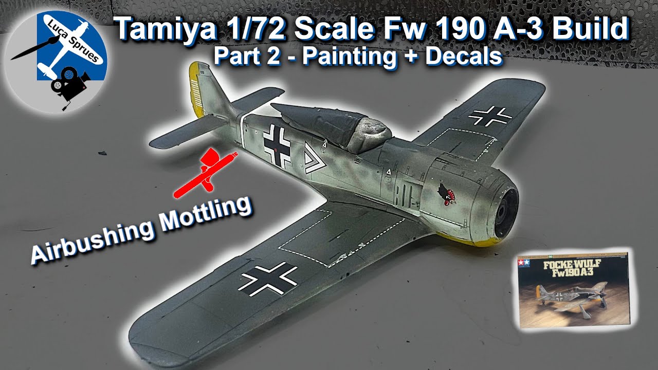 Tamiya 1/72 Scale Fw 190 A-3 Build Part 2 | First Time Airbrushing ...