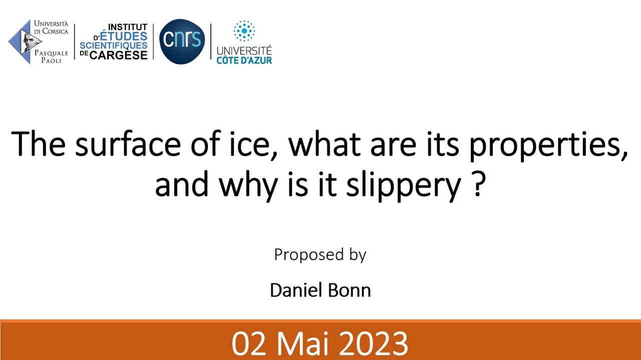 The surface of ice, what are its properties, and why is it slippery ...