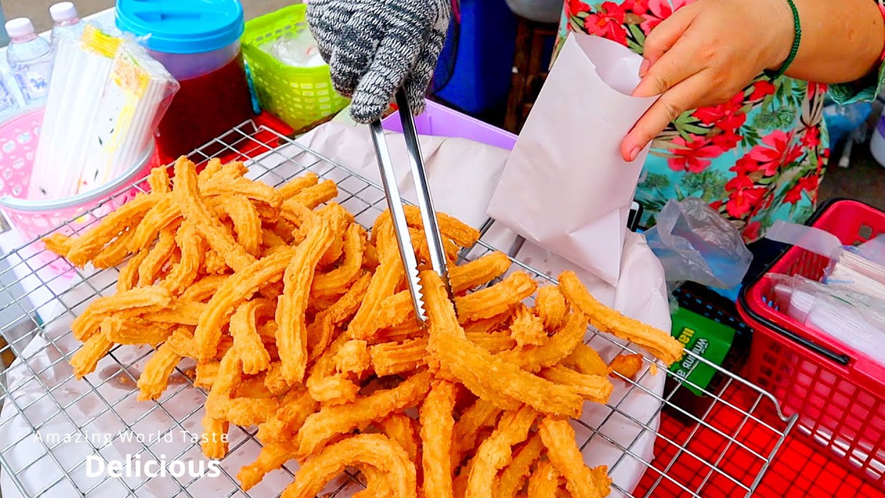 How to Make Churros Delicious Thailand street foods : Spanish churros ...